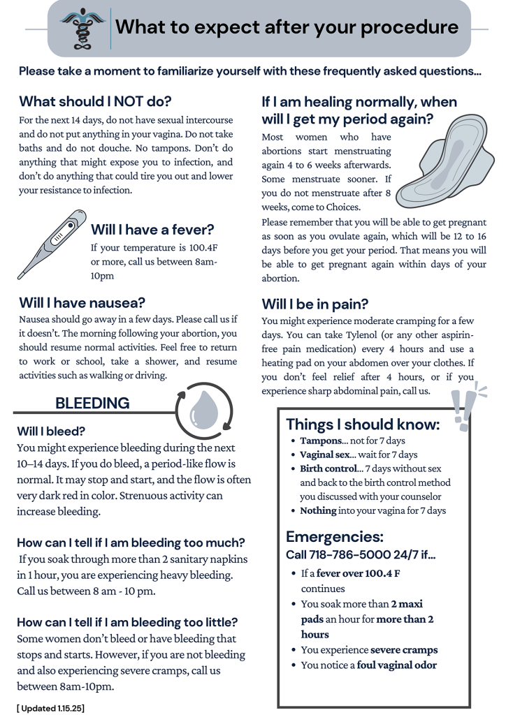 In-Clinic Abortion Queens, NY | CHOICES Women's Medical Center